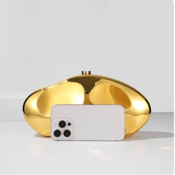 Bags | Statement Gold Evening Clutch Wedding Bag | Poshmark